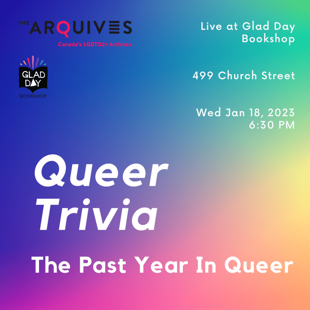 Queer Trivia: The Past Year in Queer - The ArQuives